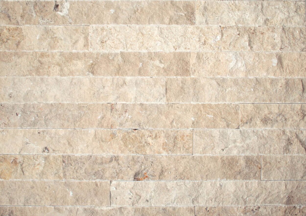 Wandverblender Stein Travertin Beige Naturstein ~ Crafted Stone